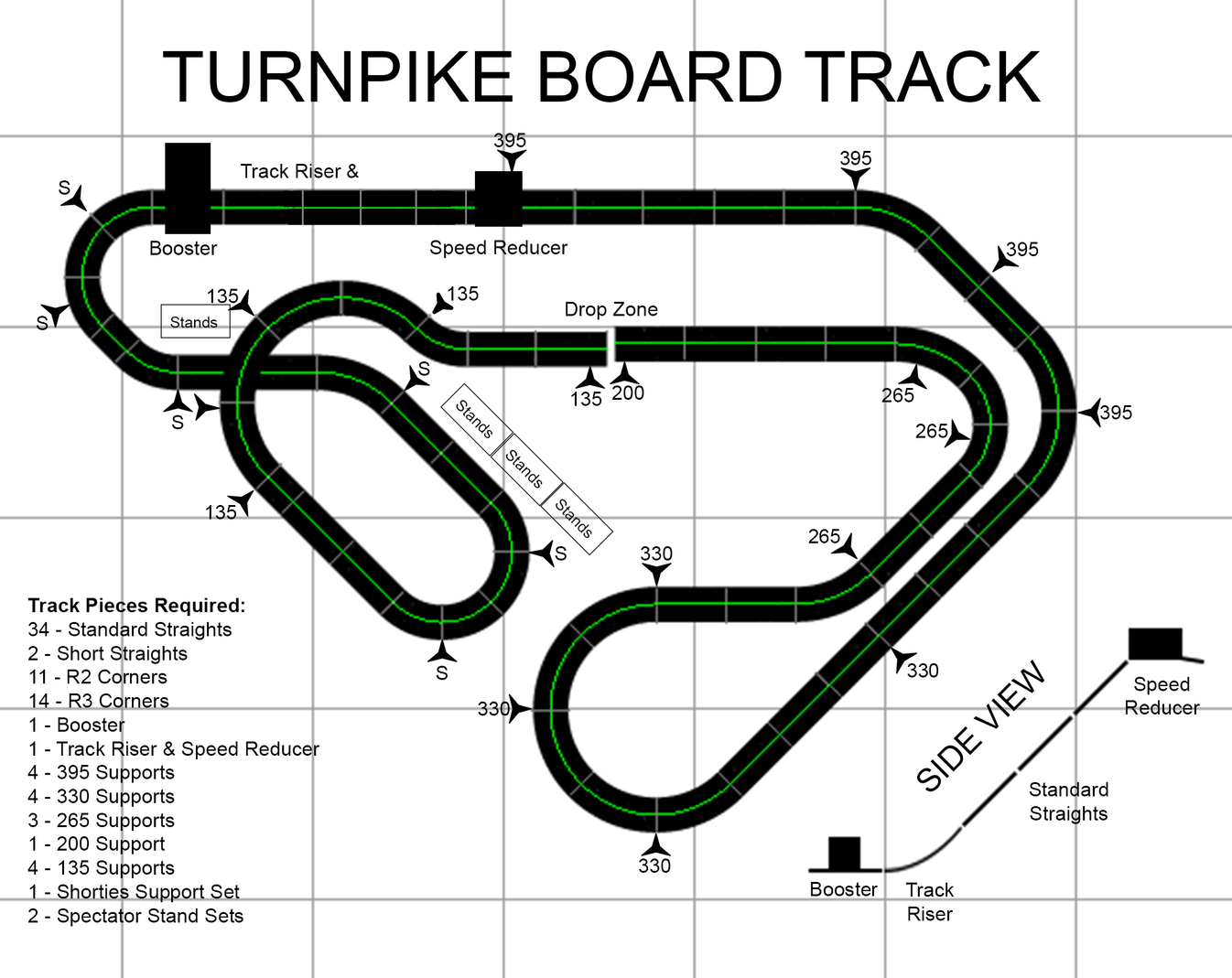 1 Complete MARBLE RACETRACK, "Turnpike Board Track Kit", A Modular Mar ...